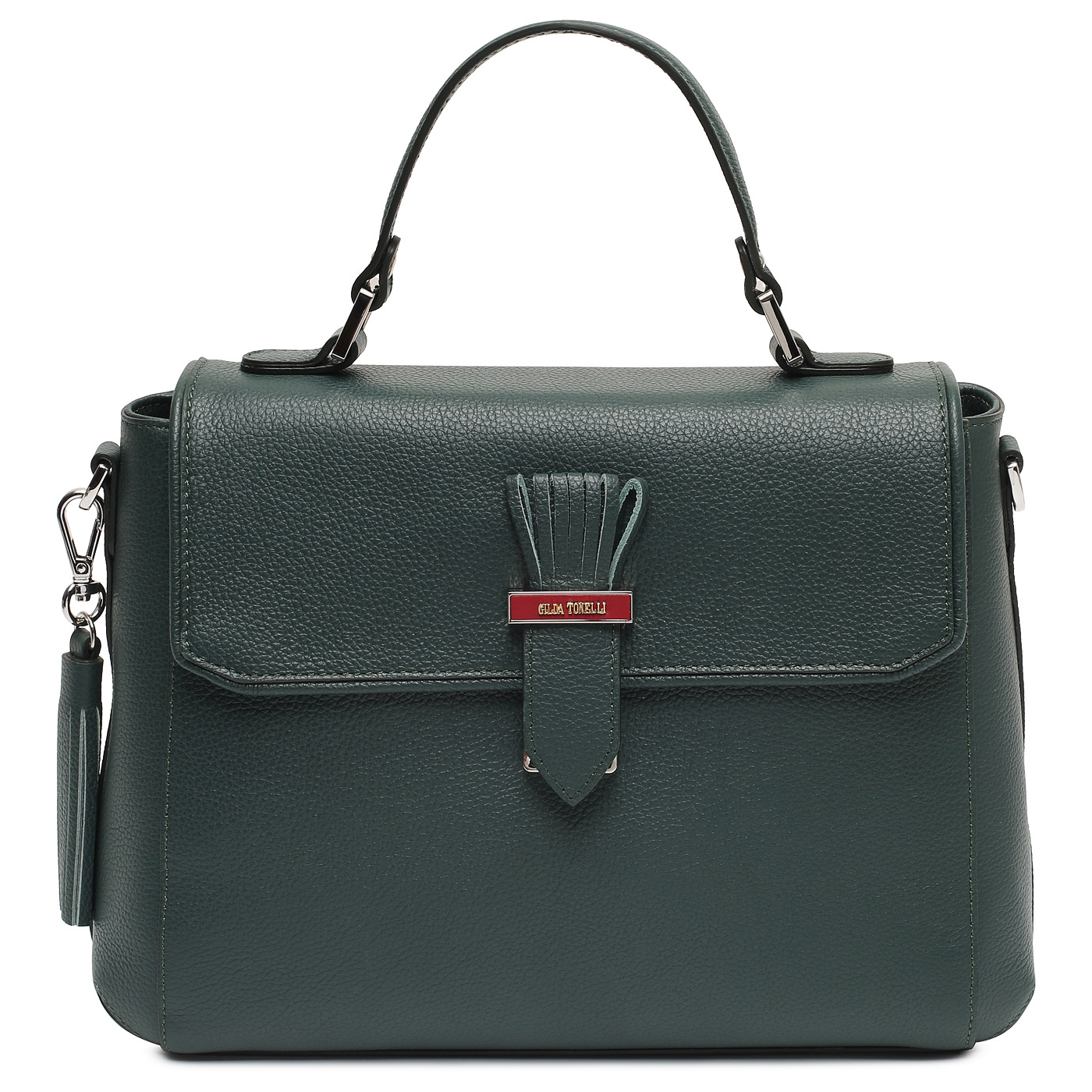 Кожаная сумка Gilda Tonelli Premium 7550_selva - 2000558206259 зеленый натуральная кожа 31,5 x ...