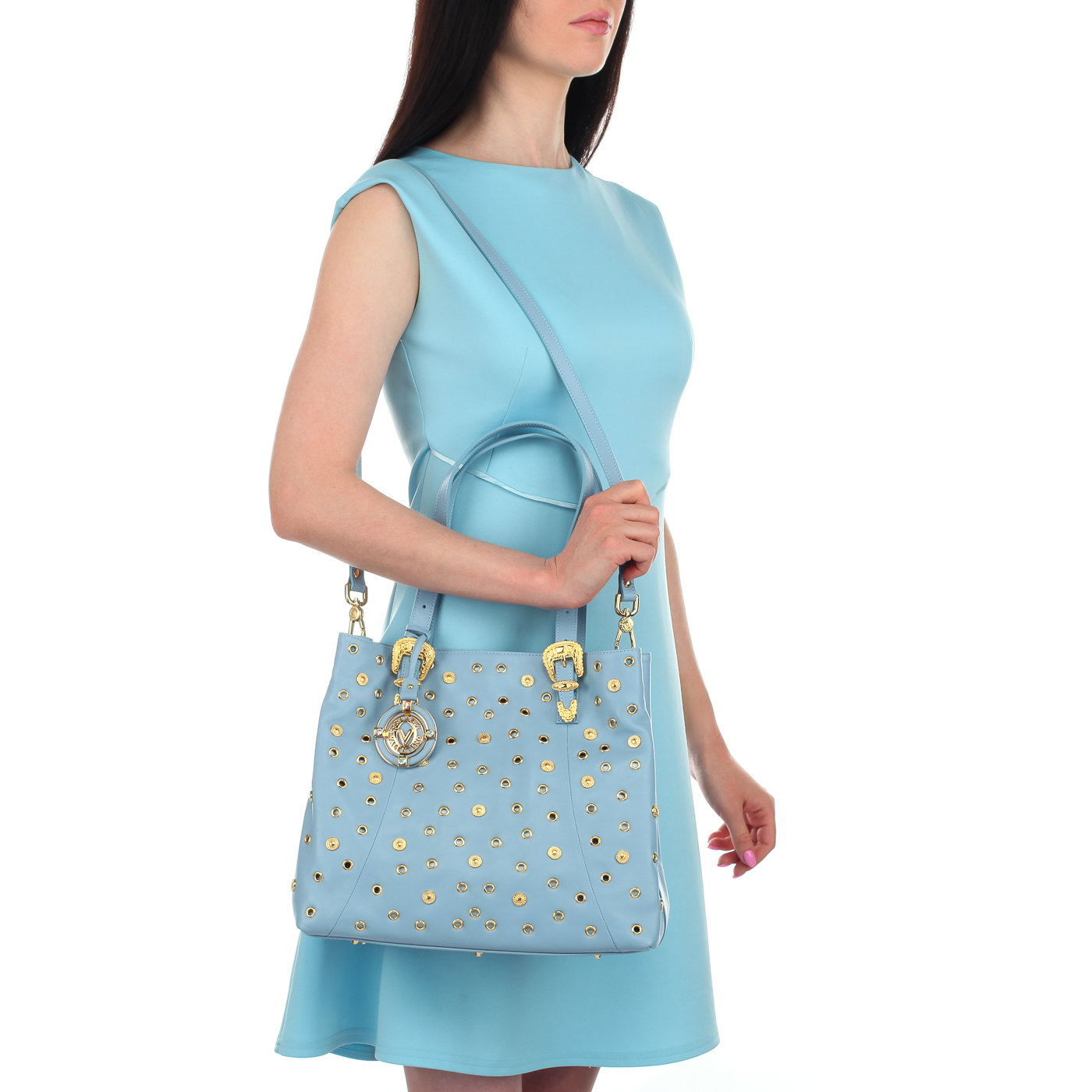 Женская кожаная сумка с длинными ручками Valentino Orlandi Western ...