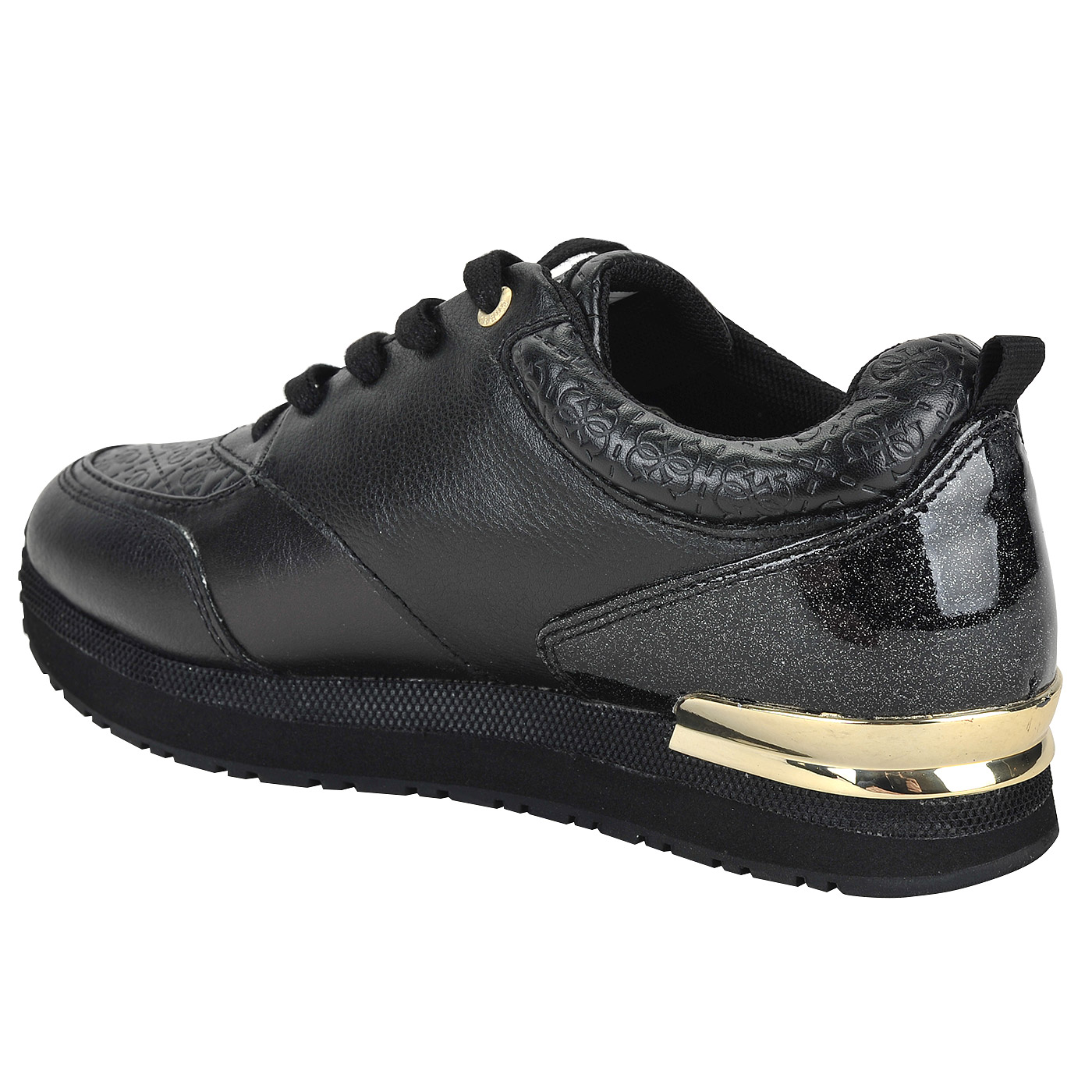 Женские кожаные кроссовки с тиснением Guess Rimma FLRIM3 LEA12 black*37 ...