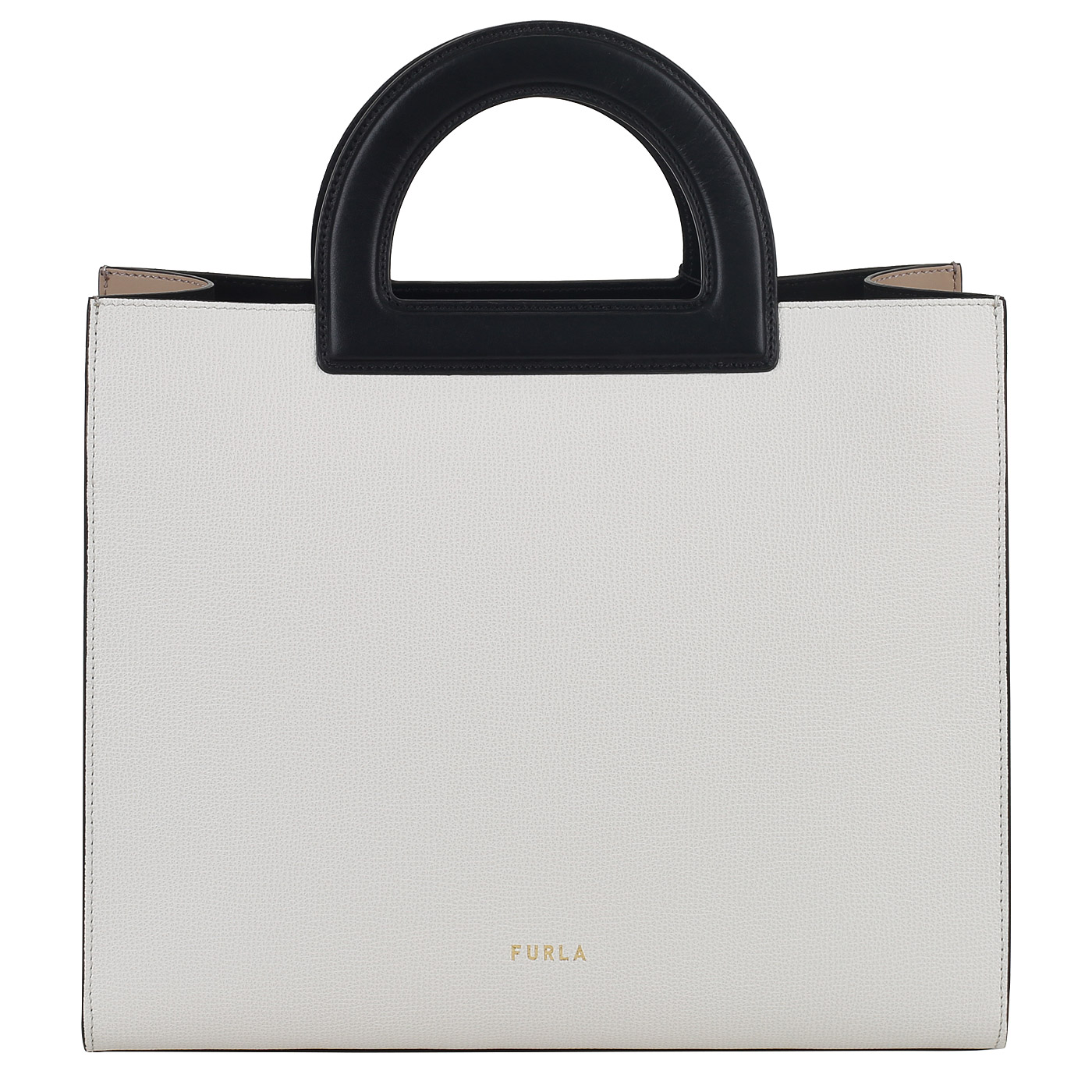 Кожаная сумка Furla Dara WB00758_marshmallow+greige+nero ...