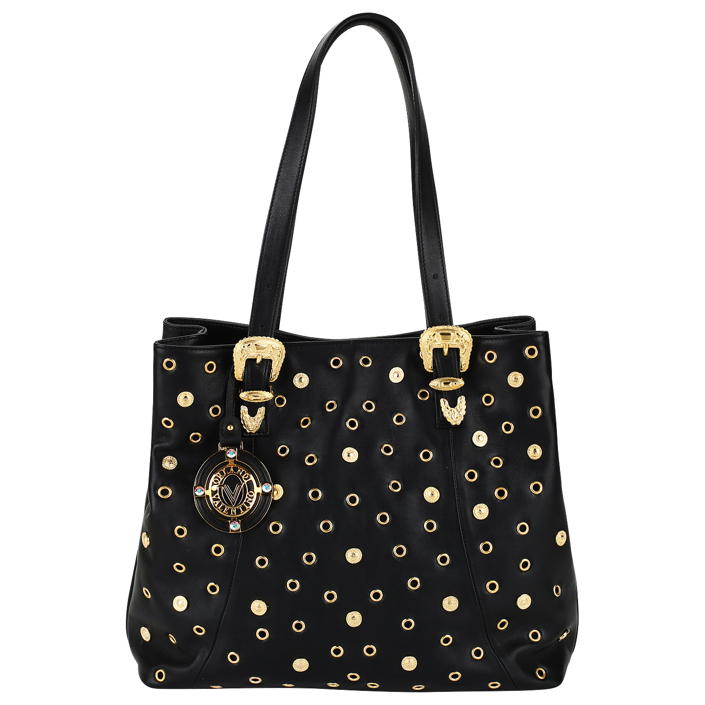 Женская сумка из черной натуральной кожи Valentino Orlandi Western ...